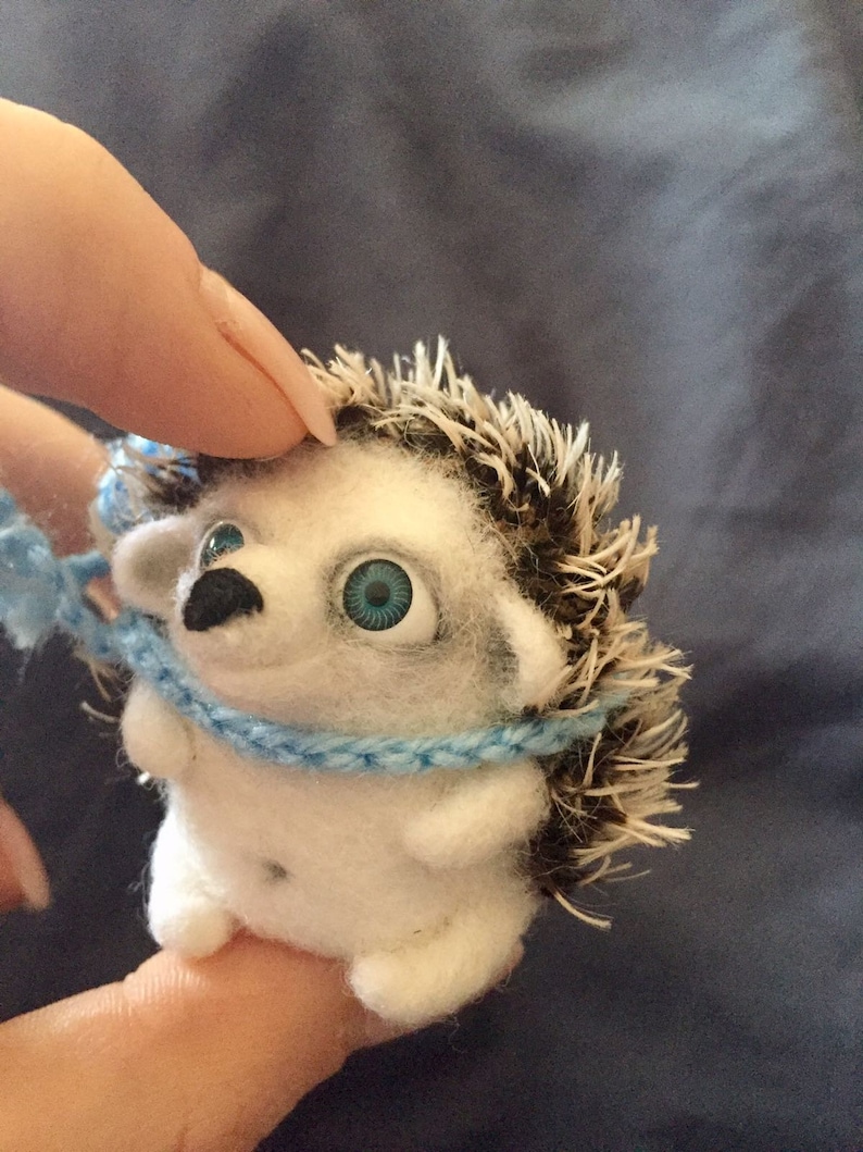 Needle Felted Hedgehog Needle Felted Miniature Animals Dry - Etsy