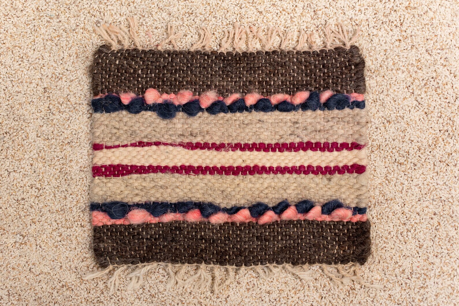 100% Wool Rug Rag Bedroom Floor Throw Rug Scandinavian Small - Etsy