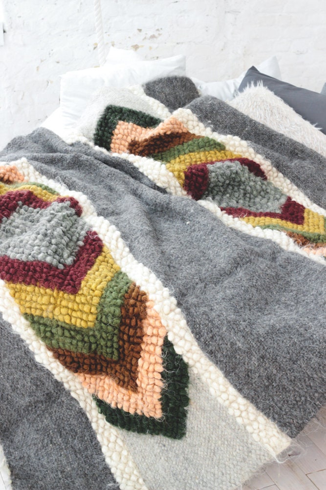 Wool Area Rug Rainbow Rug Floor Rugs Bedroom Rug Soft Rug Home | Etsy