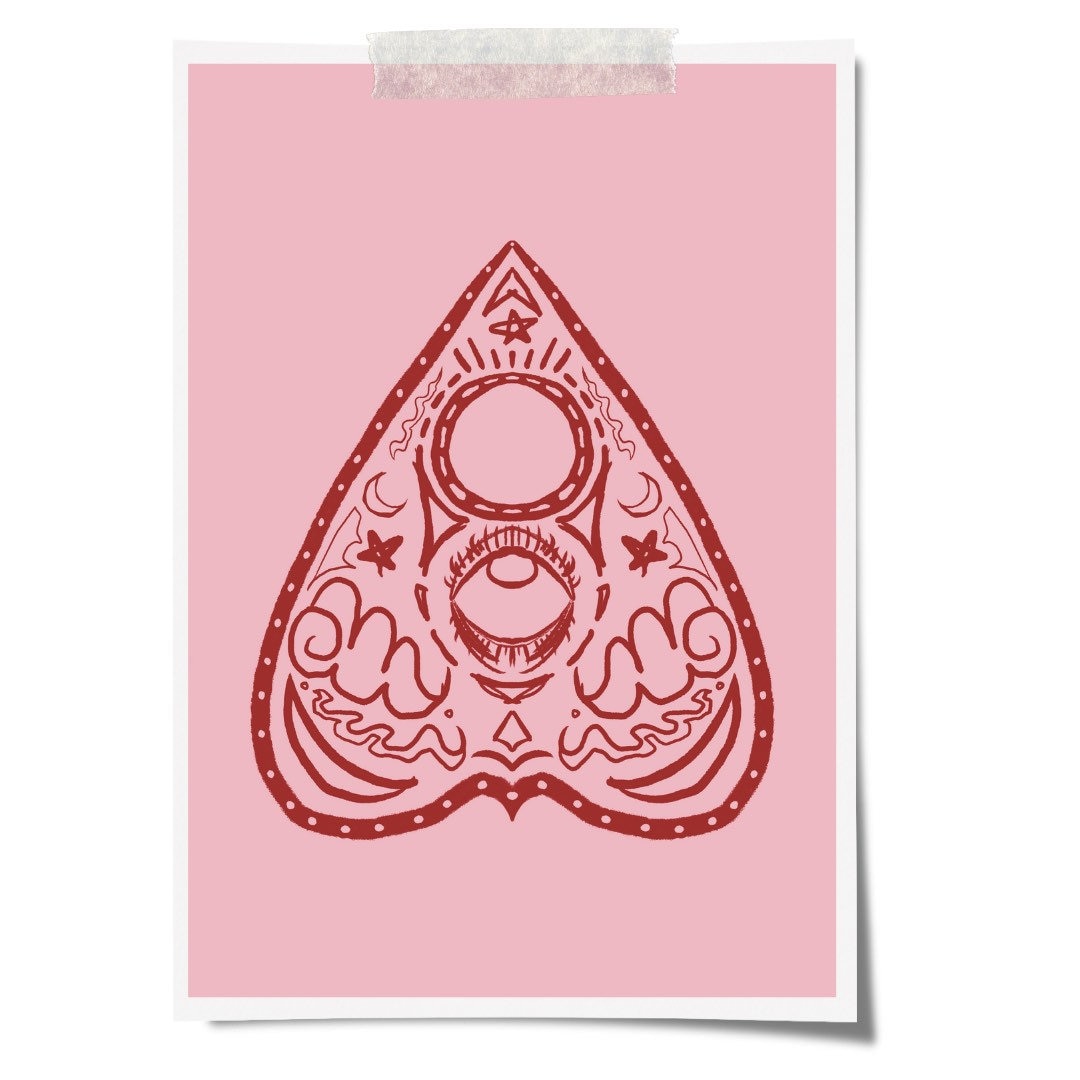 Ouija Board Planchette Illustration, A4 A5 A6 Print - Etsy