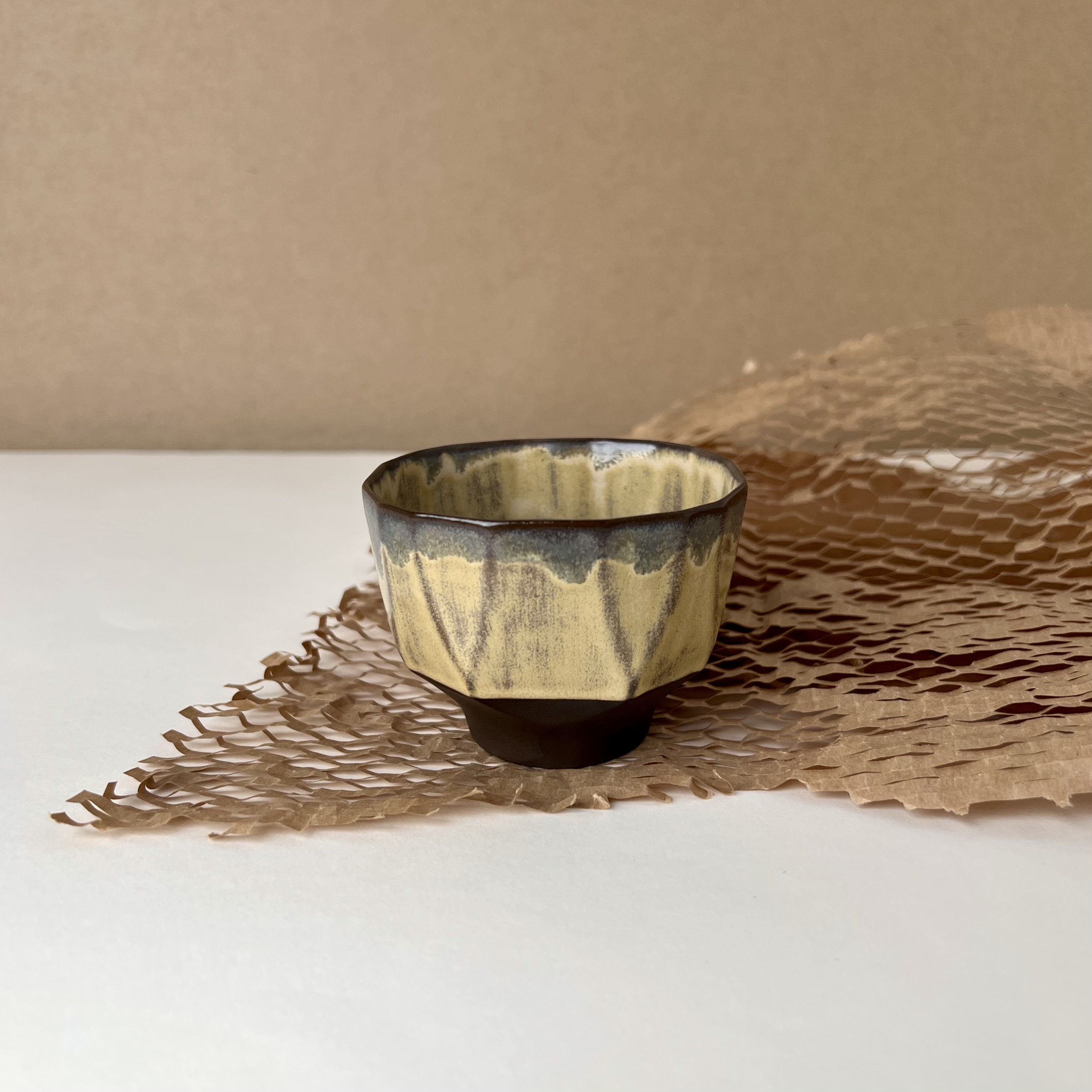 Stoneware Handleless Tea Cup, Handmade Stoneware Tumbler, Rustic ...
