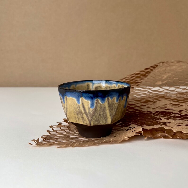 Stoneware Handleless Tea Cup, Handmade Stoneware Tumbler, Rustic ...