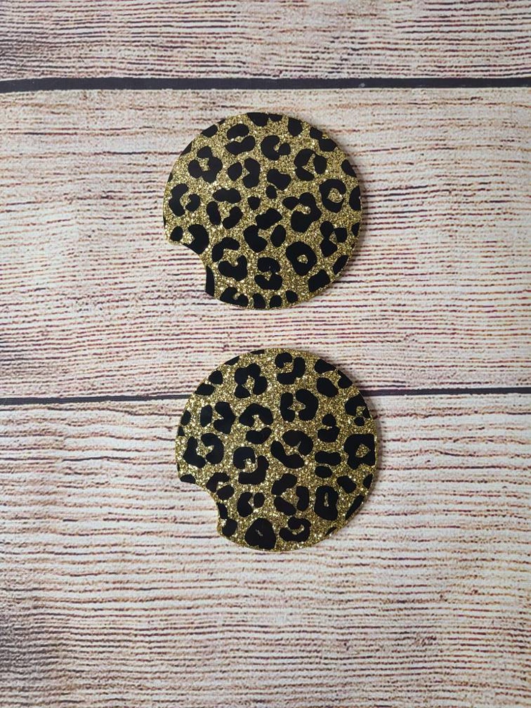 Cheetah Print Car Coaster - Etsy