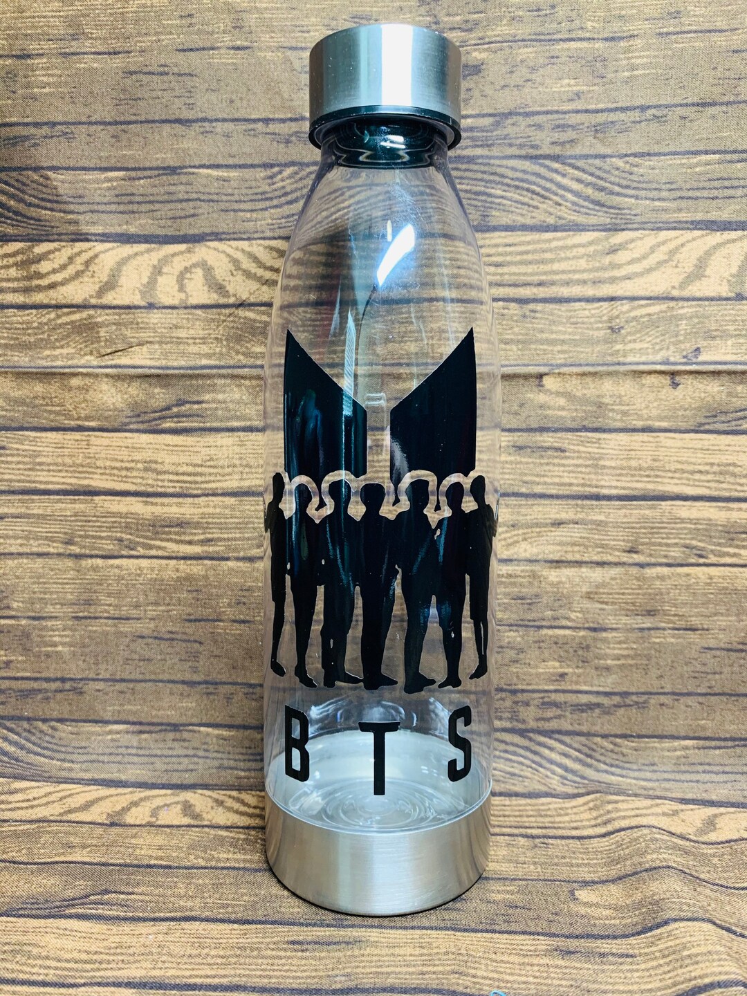 BTS Logo With Members Water Bottle - Etsy