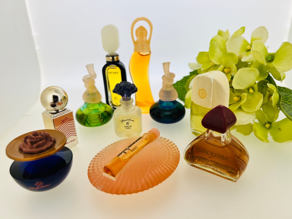 Vintage 10 Miniature Perfumes - Alberta Ferretti, Aigner, Byblos Etc ...