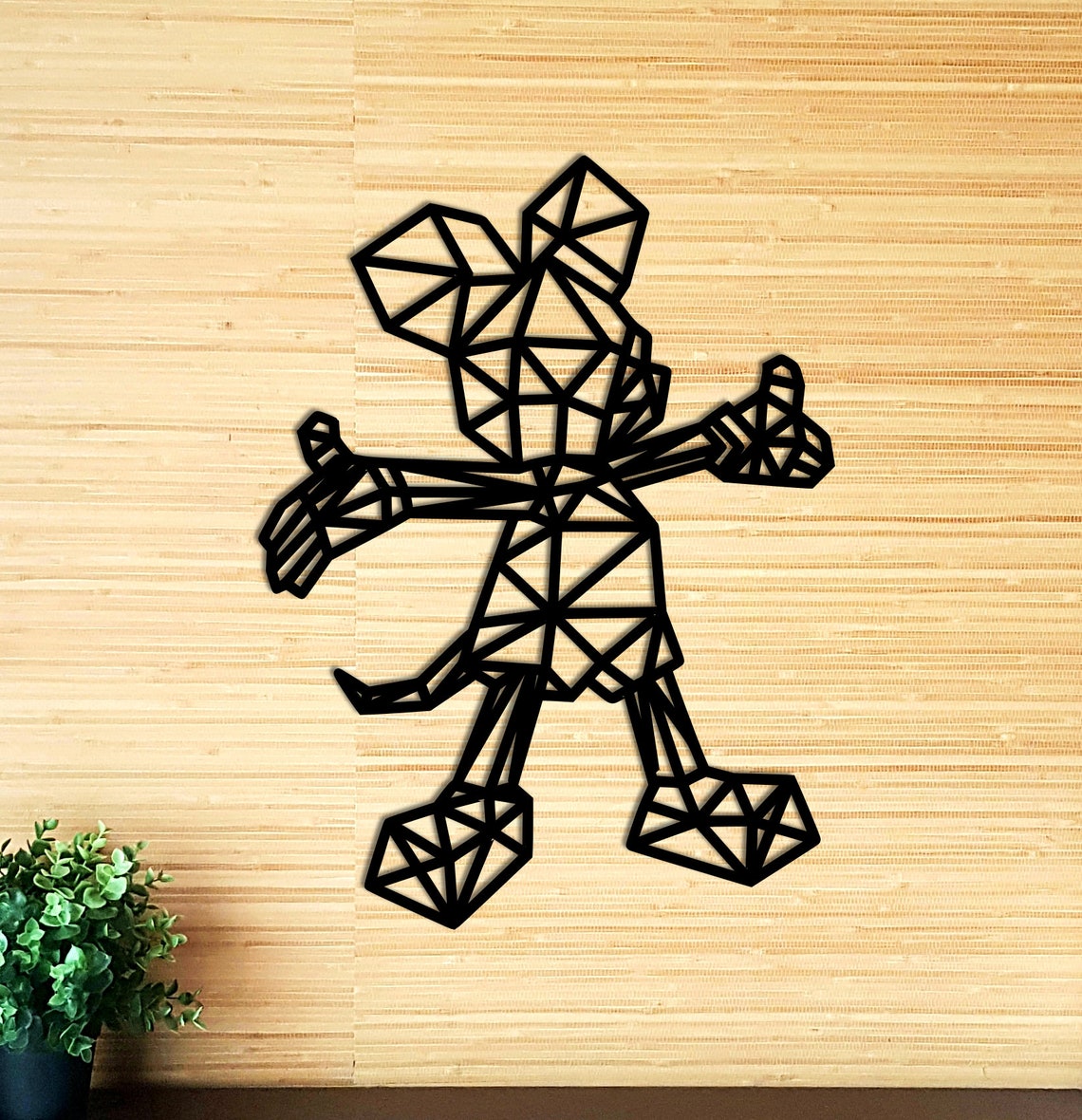 Geometric Mickey Mouse Wall Art Kids Room Wall Decor Wooden | Etsy