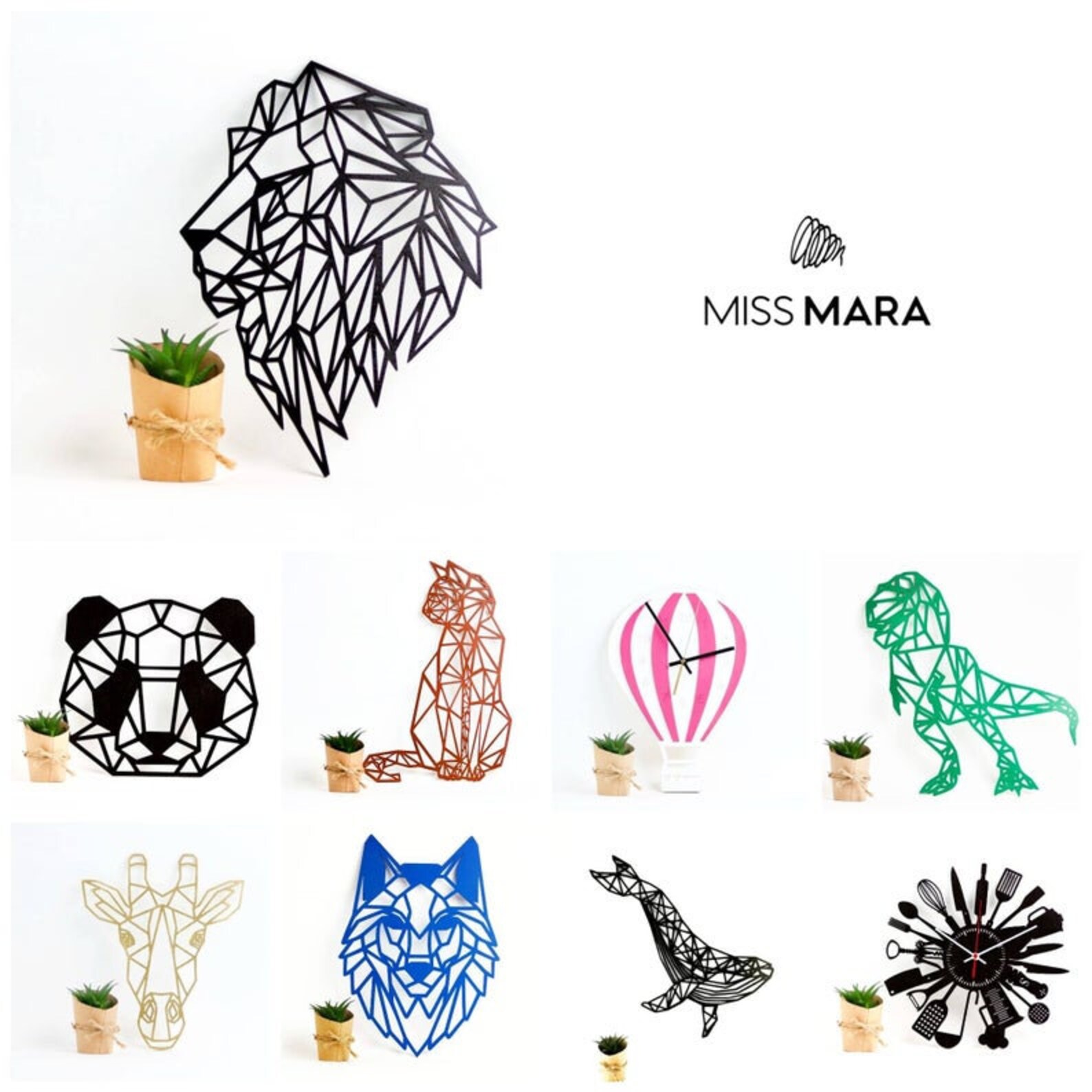 Simba Wall Art Nursery Wall Decor Wooden Geometric Lion - Etsy