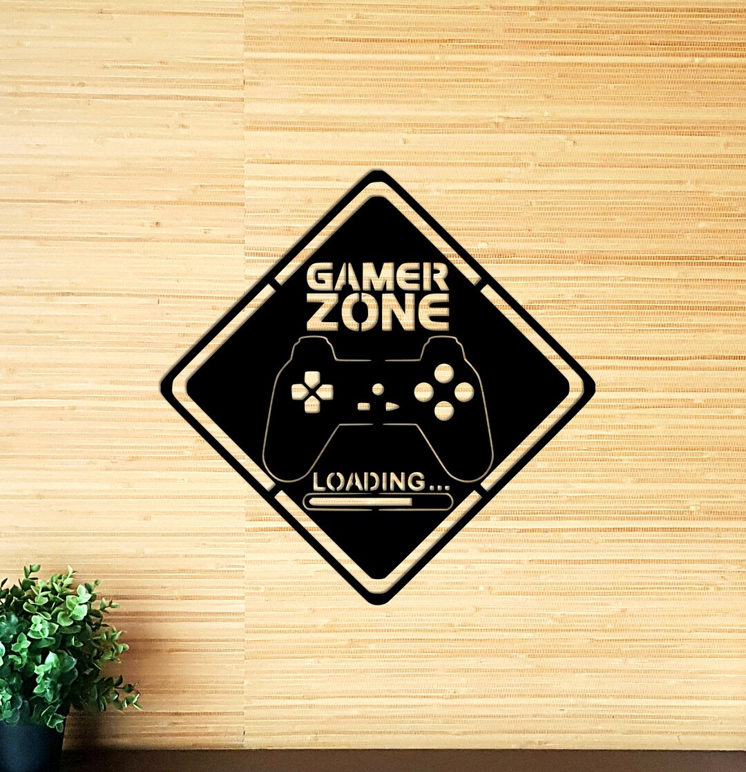 Gamer Zone Sign Wall Decor Funny Wall Decor Gamer Sign - Etsy
