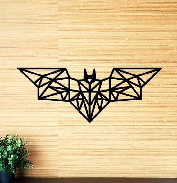 Wooden Geometric Bat Bat Wall Decor Wooden Wall Decor - Etsy