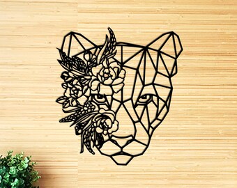 Geometric Puma Head - Etsy