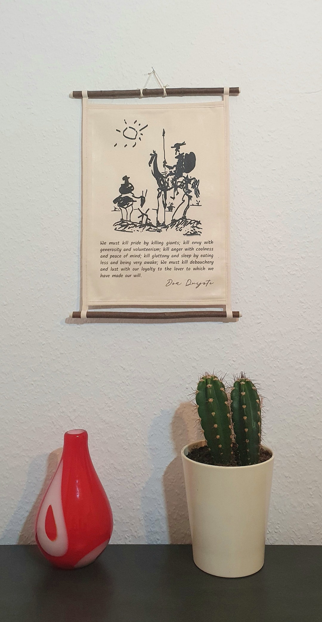 Don Quixote Quote, Book Quote, Literary Decoration, Bookworm Gift, New ...