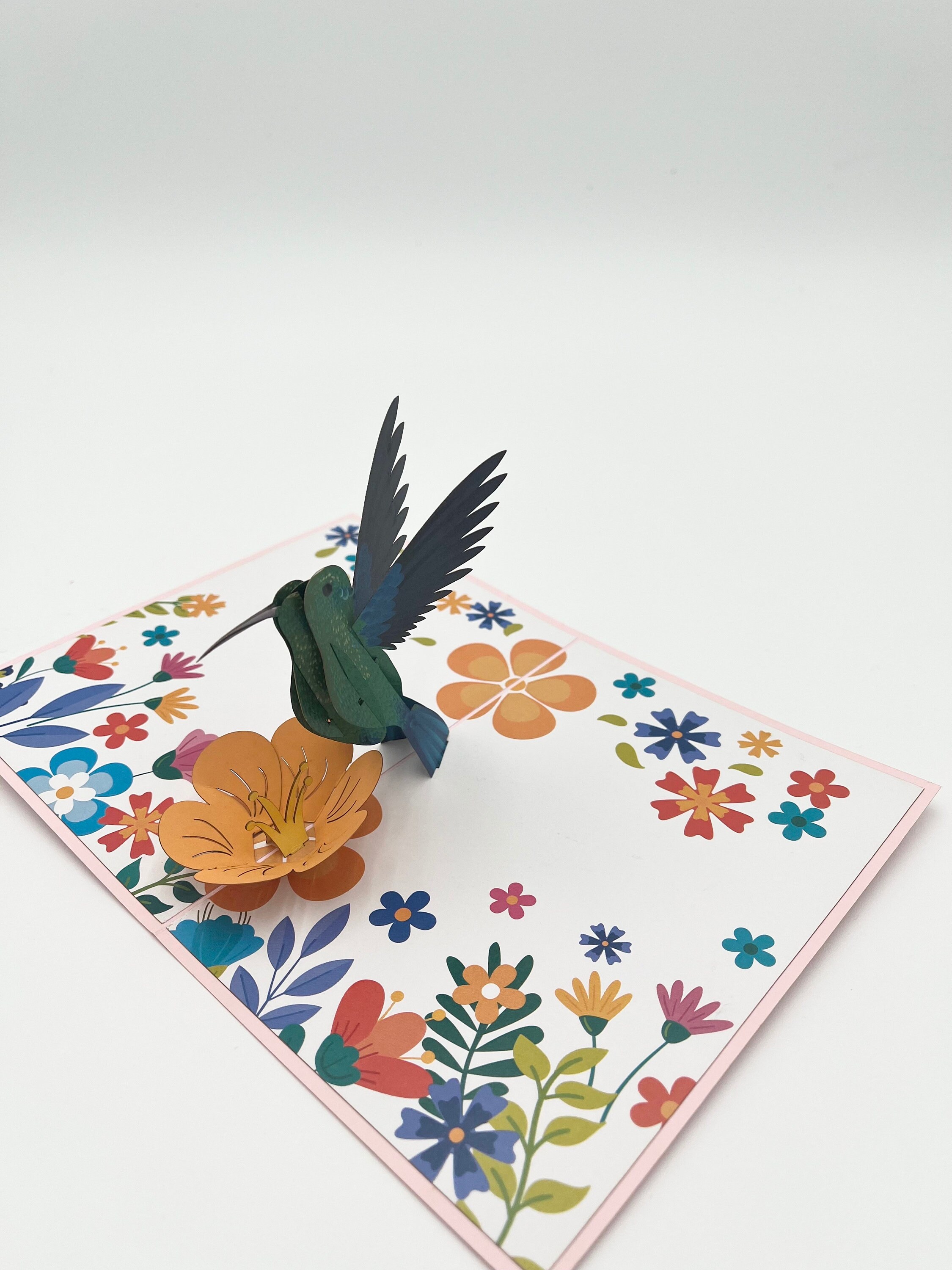 Fluttering Hummingbird Pop up Card Ideal for Birthdays, Anniversaries ...