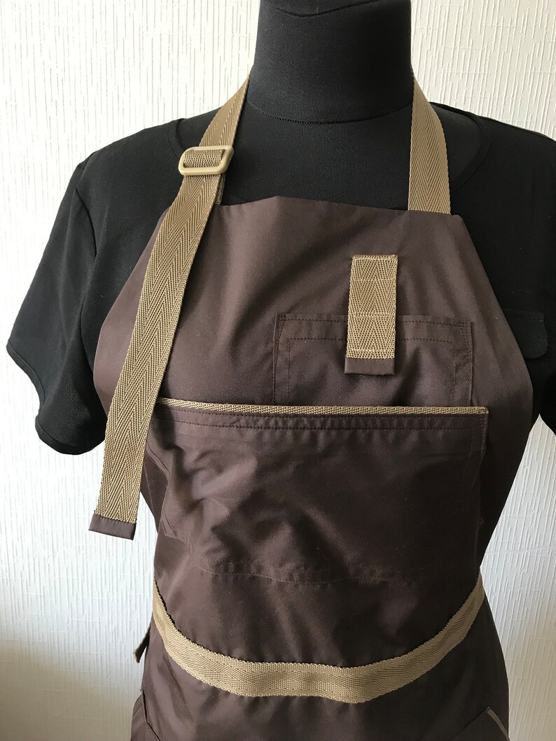 Long Working Apron With Pockets/split-leg Apron/breathable Waterproof ...