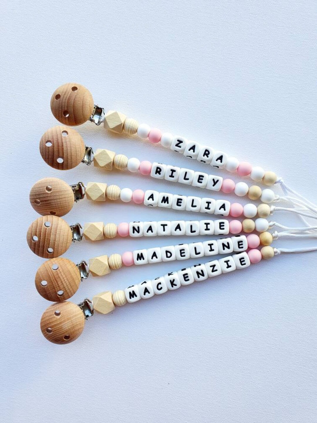 Personalised Dummy Clips, Personalised Dummy Chains, Wooden Dummy Clips ...