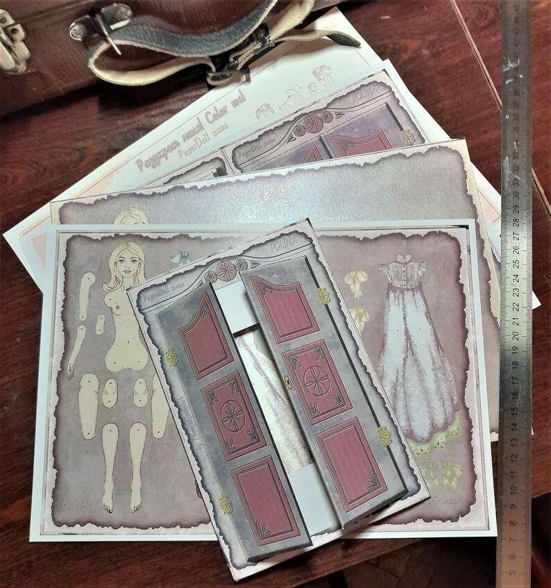 Digital Paper Doll Palina Movable Doll for Cut Out Dress - Etsy