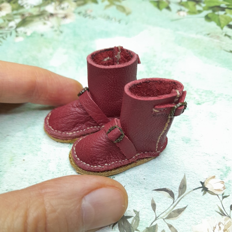 Blythe Doll Boots Brown Leather Foot Wear BJD Flat Foot Boots Casual ...