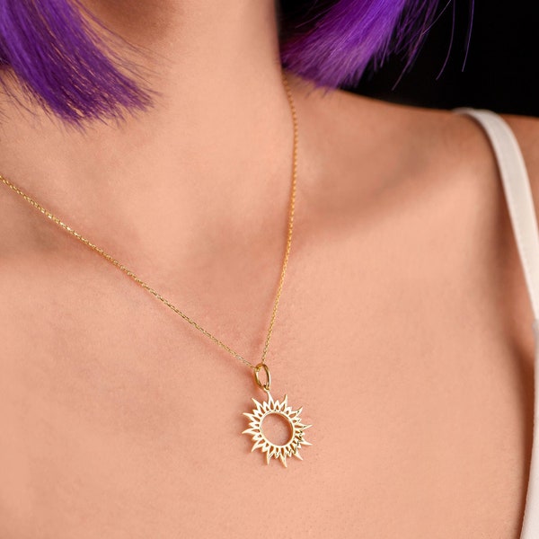 Sun Symbol Necklace - Etsy