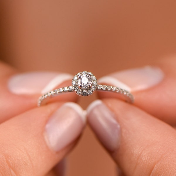 Small Diamond Ring - Etsy