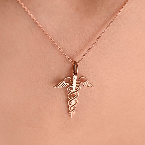 Caduceus Necklace - Etsy