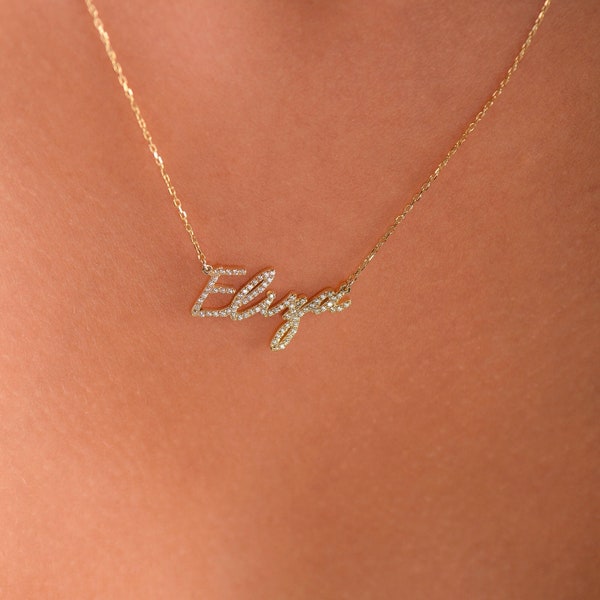 Gold Name Necklace - Etsy