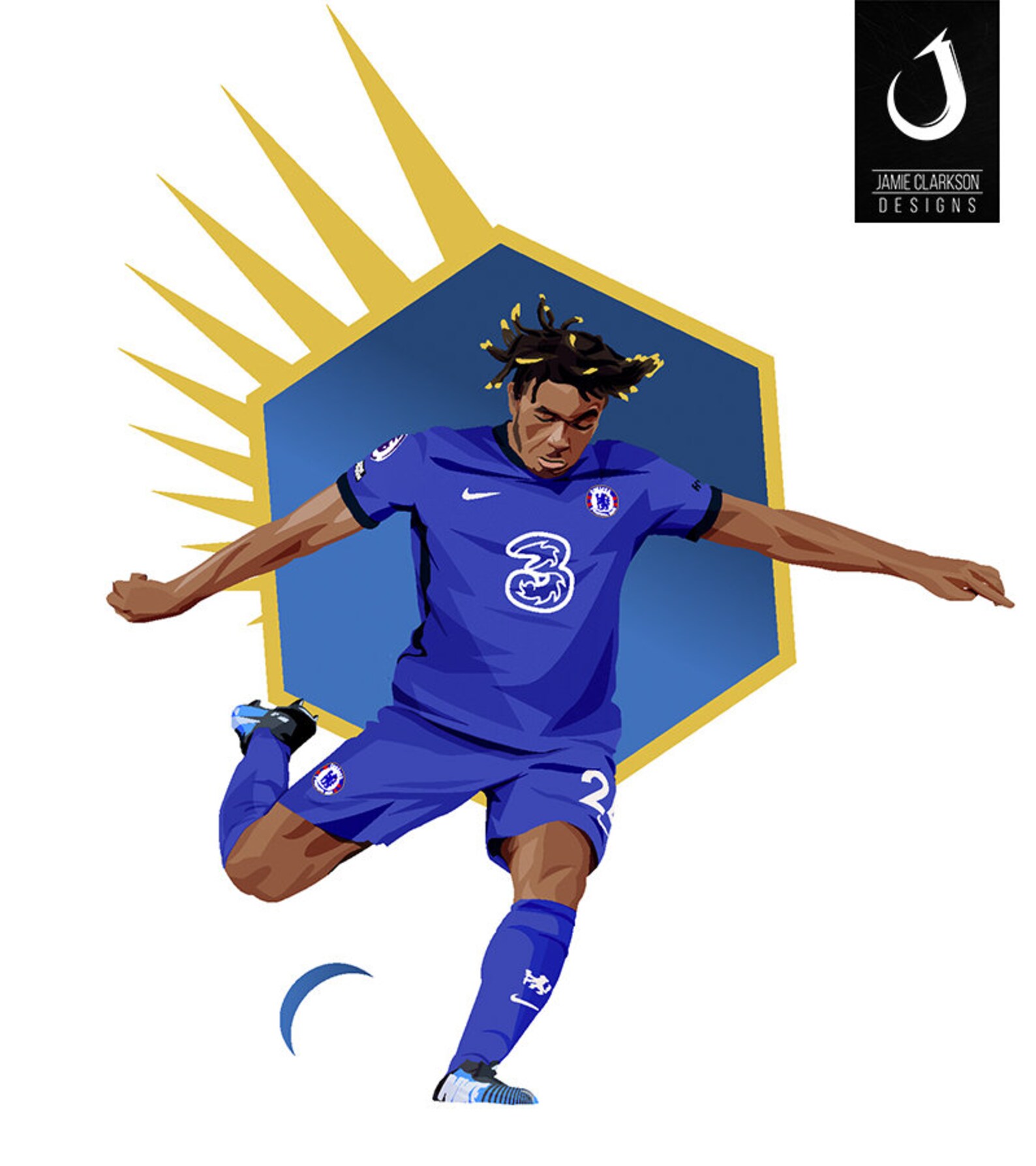 Reece James Illustration Art Print Kit Variants Available | Etsy