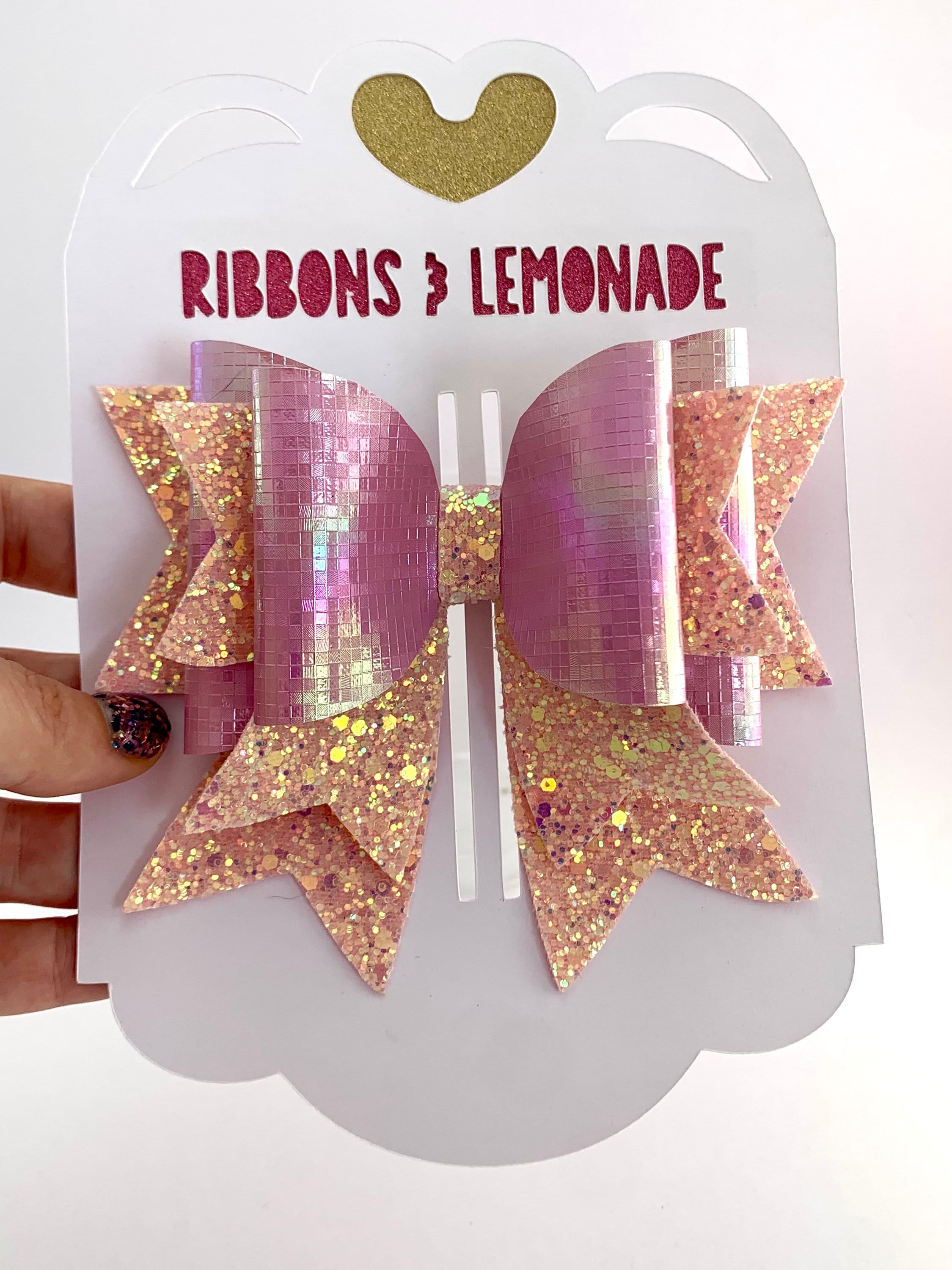 Pink Glitter Hair Bow Extra Large Glitter Faux Leather - Etsy