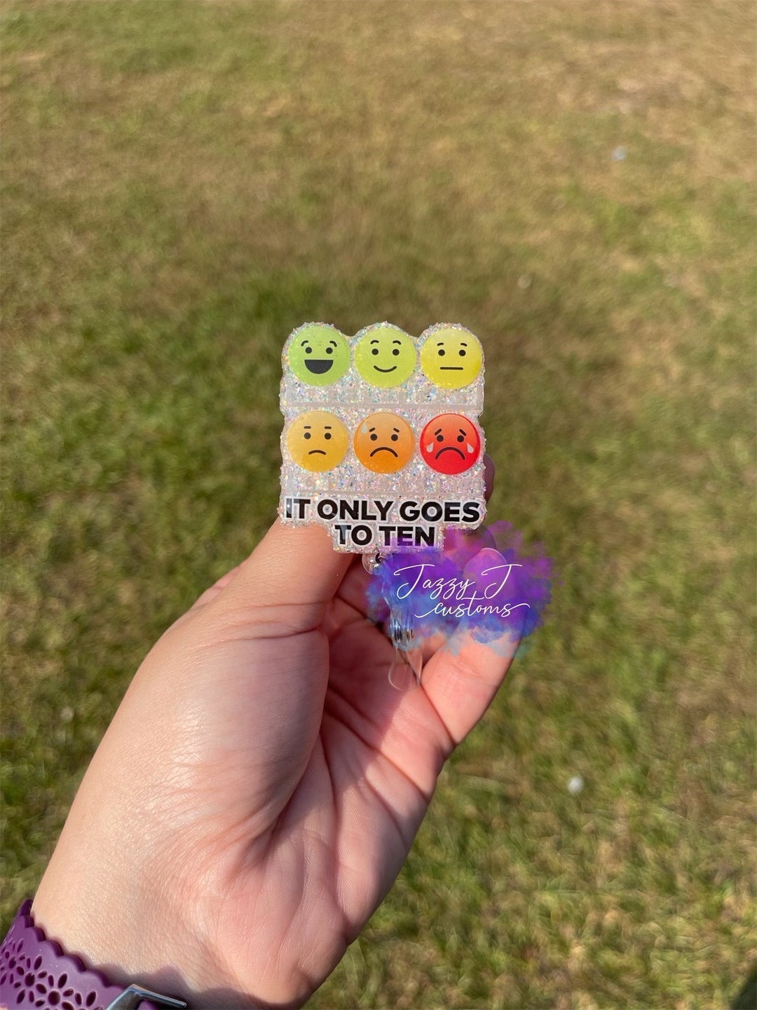 Pain Scale Badge Reel - Etsy