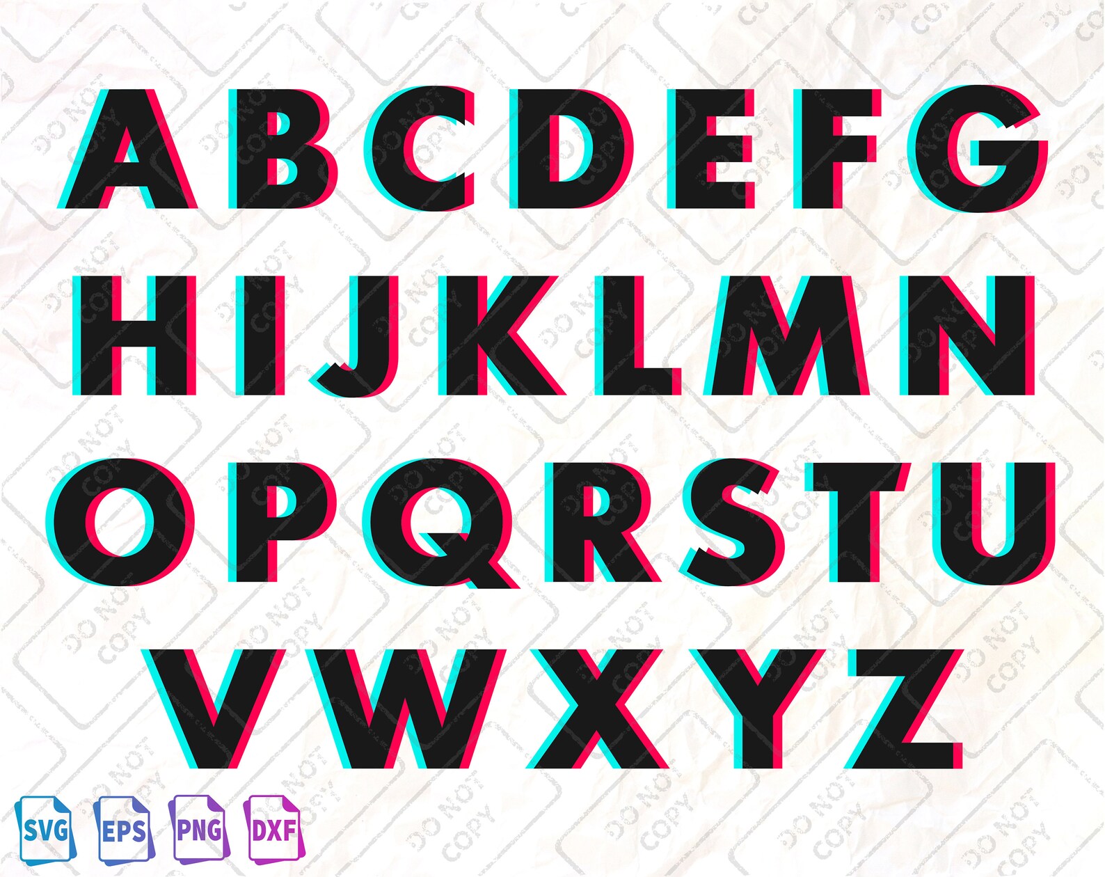 Tik Tok Font SVG Tik Tok Alphabet Tik Tok Shirt Design | Etsy