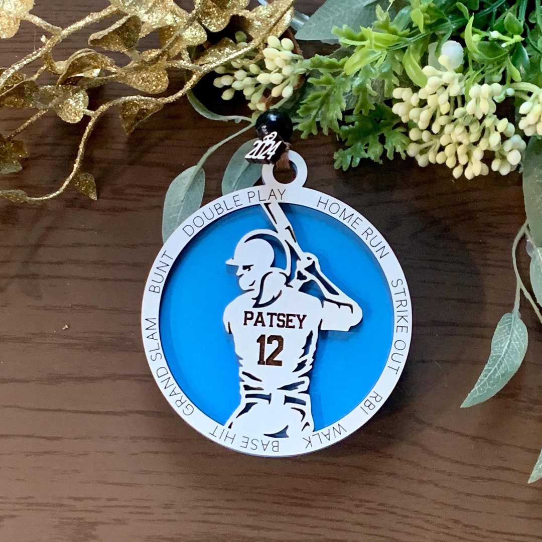 Custom Softball Christmas Ornament, Personalized Stocking Stuffer for ...