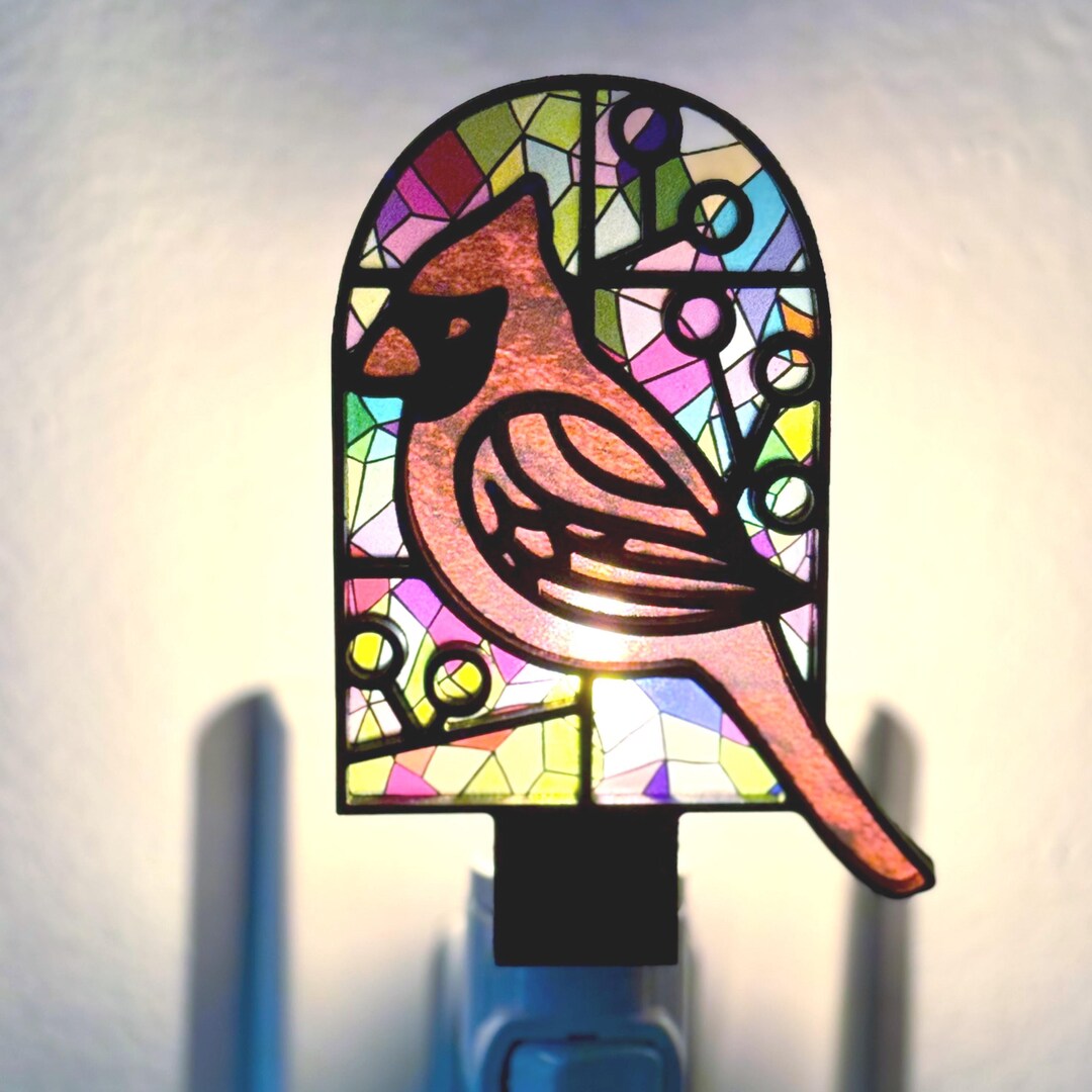 Cardinal Memorial Nightlights Plug In, Cardinal Bird Home Decor ...