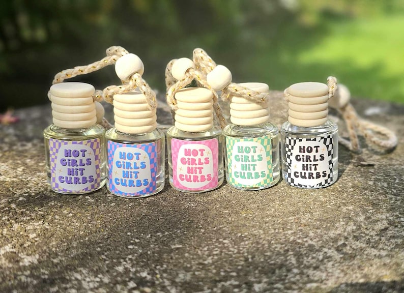 Hot Girls Hit Curbs Car Diffuser - Pink Girly Car Accessories - Cute ...