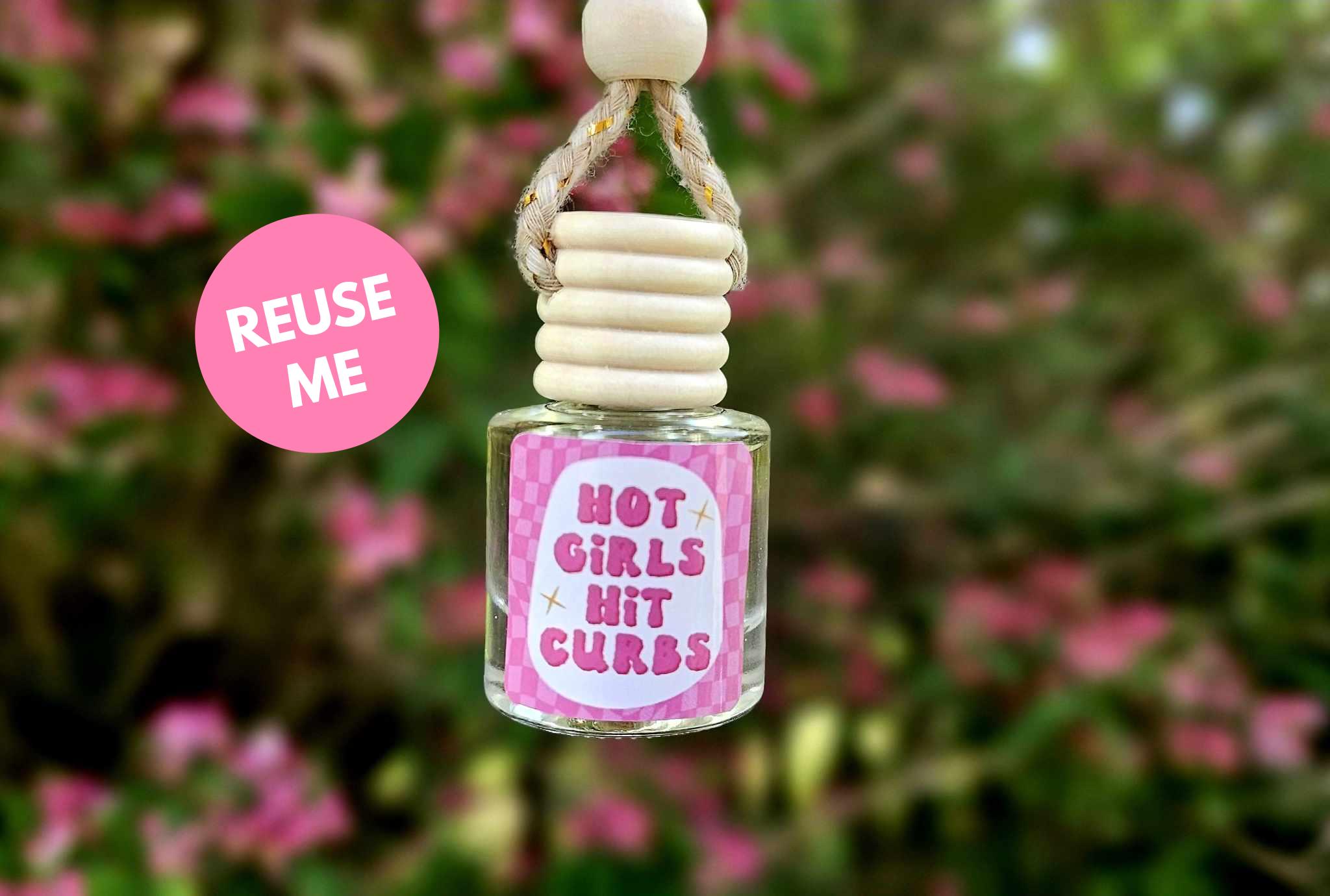 Hot Girls Hit Curbs Car Diffuser - Pink Girly Car Accessories - Cute ...