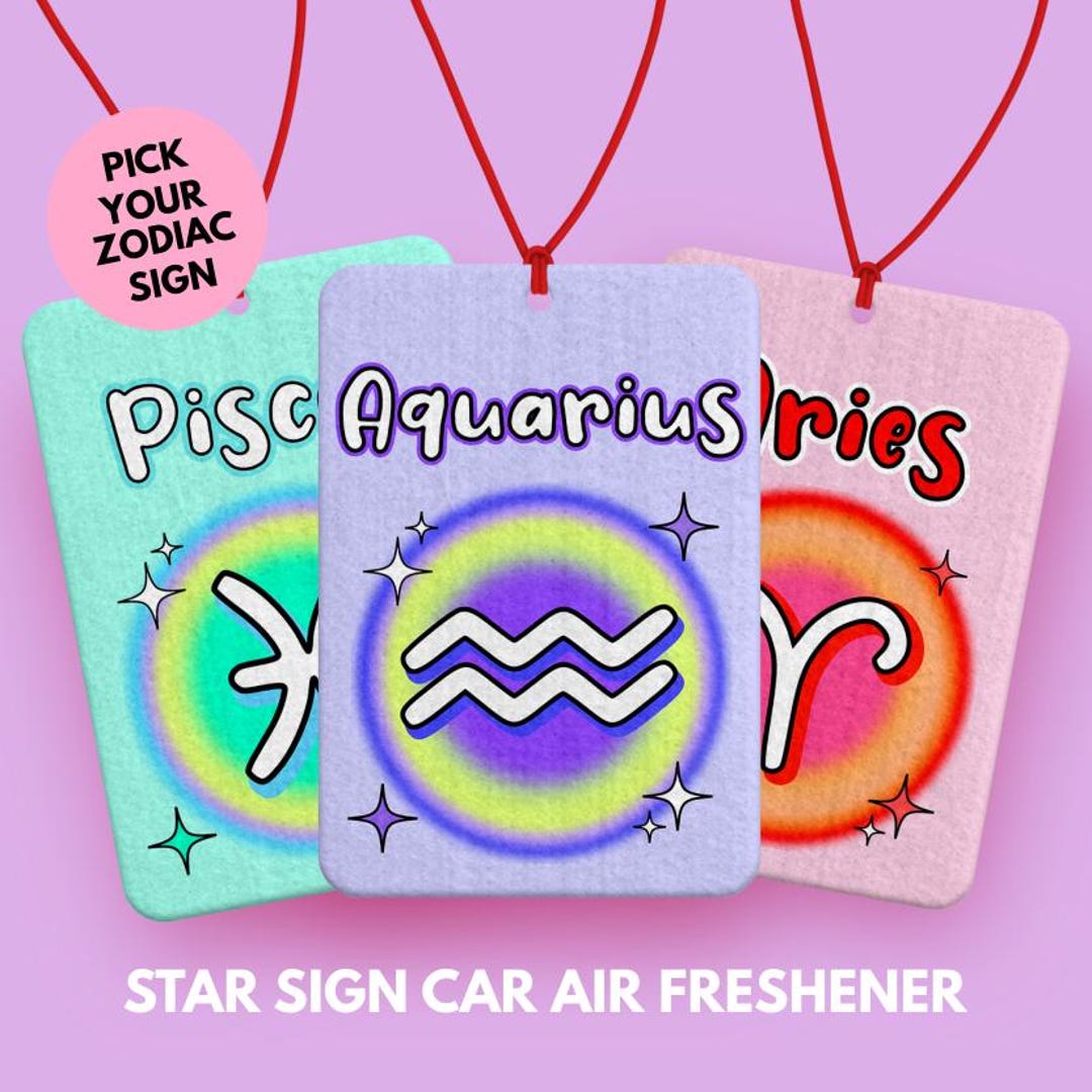Star Sign Car Air Freshener - Zodiac Star Sign Car Gift for Her ...