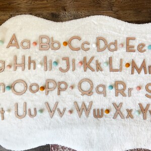 Alphabet Banner Wooden Alphabet Wall Decor Educational Decor Wooden ...