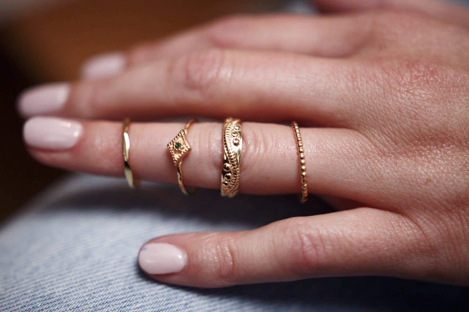 Kashmir Adjustable Band Ring - 18k Gold Plated Sterling Silver - Etsy