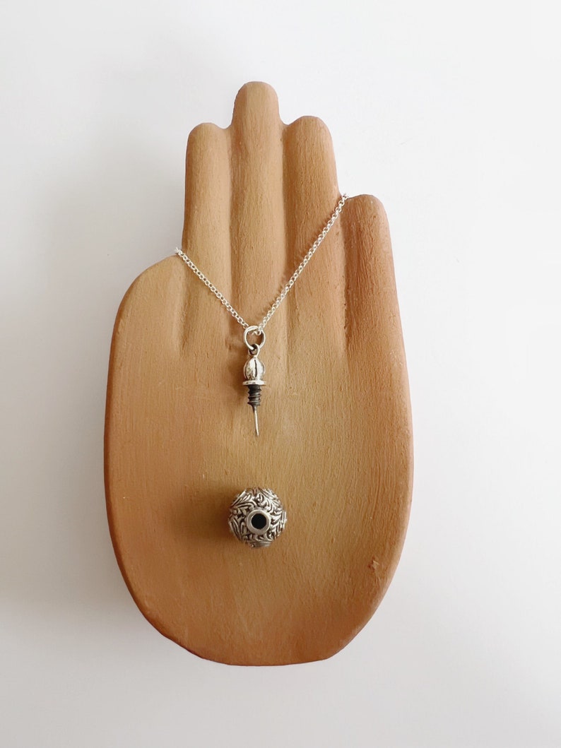 Keya Flower Perfume Bottle Necklace Tiny Spoon Aromatherapy - Etsy