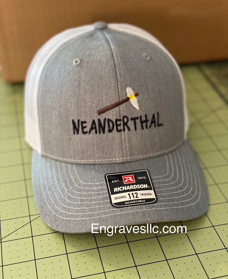 Neanderthal Embroidered Baseball Cap Neanderthal Thinking | Etsy