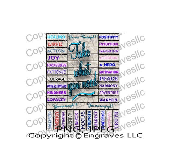 Take What You Need Printable Download Png File | Etsy