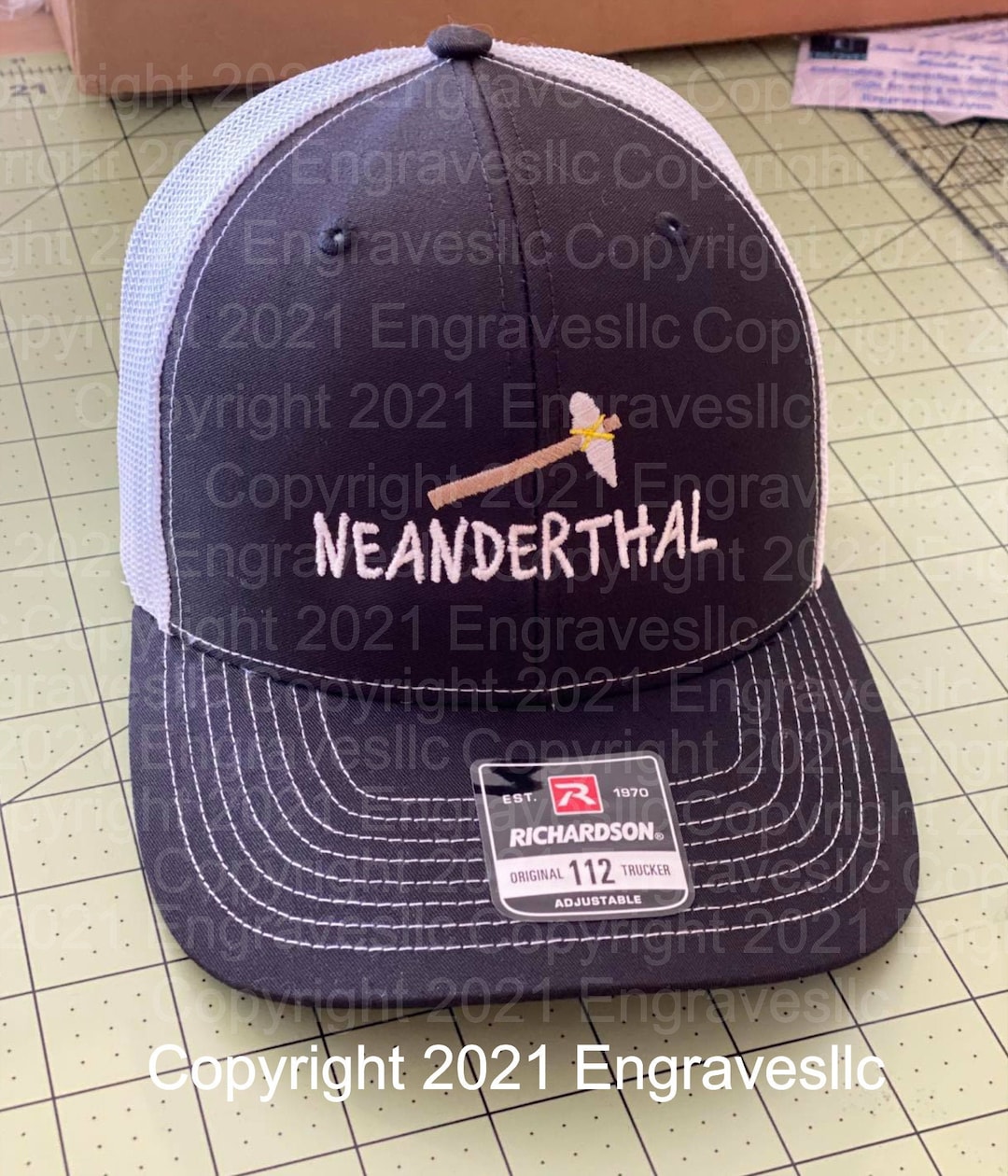 Neanderthal , Embroidered Baseball Cap , Neanderthal Thinking ...