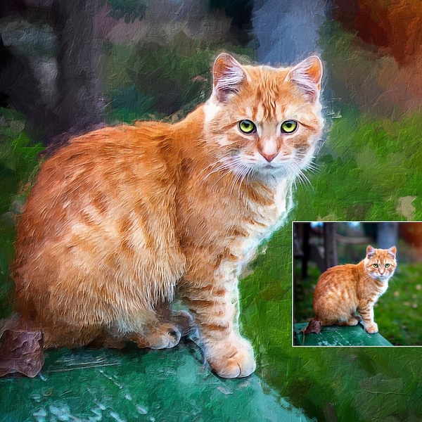 Custom Cat Painting - Etsy