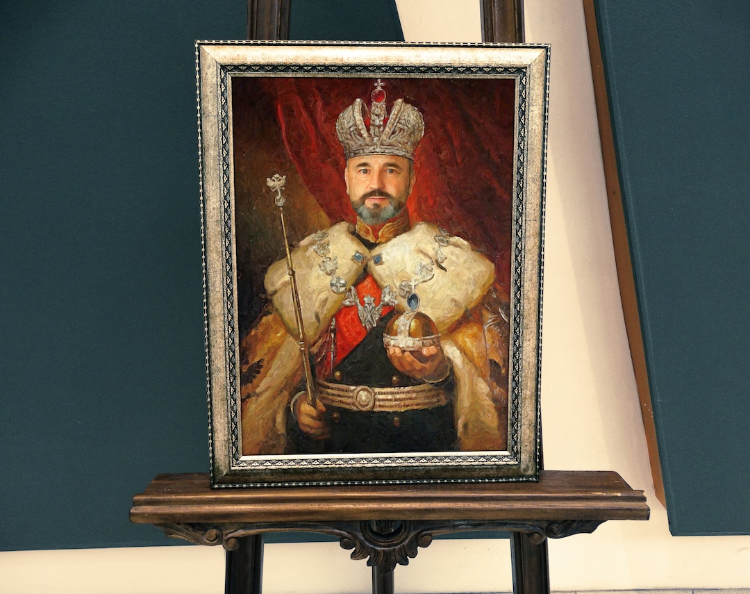 Custom Royal Portrait King Portrait for Him Father Day / Christmas Gift ...