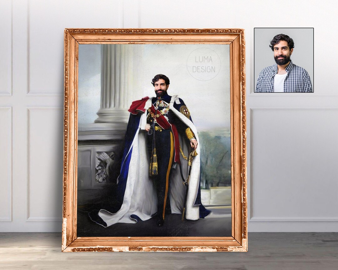 Personalized Royal Portrait, Historical Portrait for Boyfriend ...