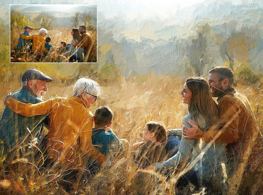 Unique Family Portrait Painting Custom Artwork for Mother's Day ...