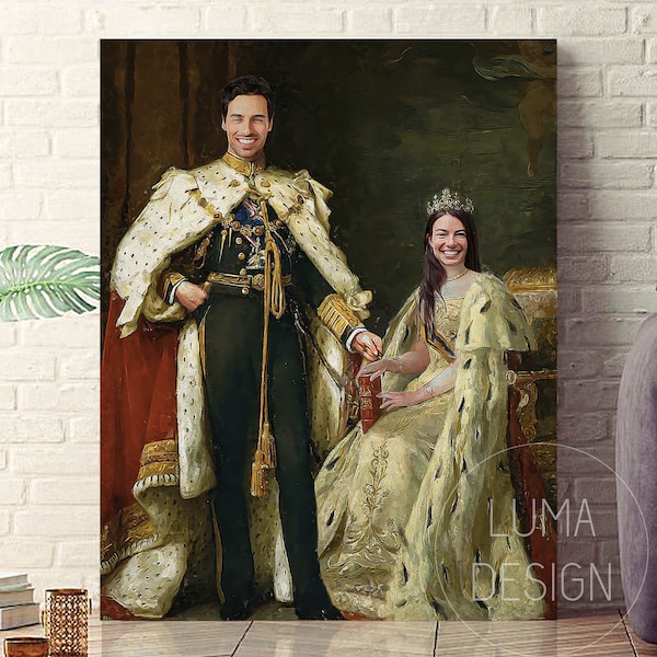 Royal Couple Portrait - Etsy