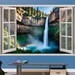 Waterfall Forest Nature Mural Self-adhesive Wall Sticker Art Decal ...