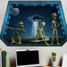 Aliens Extraterrestrial UFO Abduction Wall Sticker Art Poster Mural ...