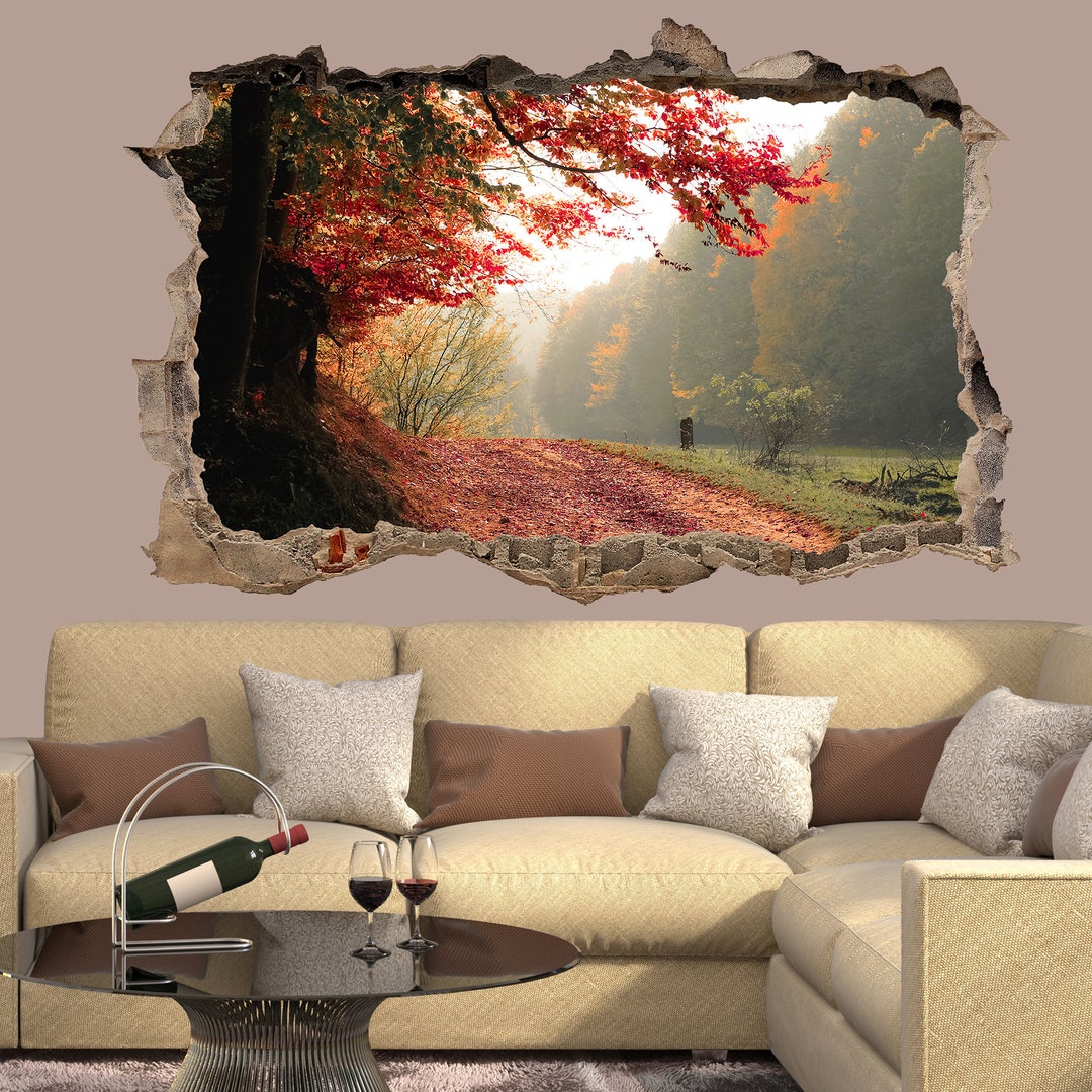 Countryside Path Grassland Wall Sticker Art Poster Mural Transfer Decal ...