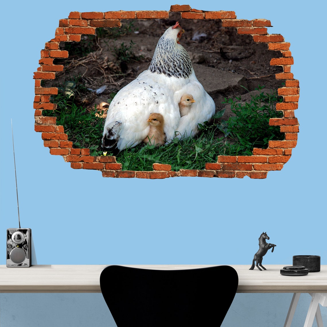 Farm Animals Chicken Hen Chicks Wall Sticker Art Poster Mural - Etsy