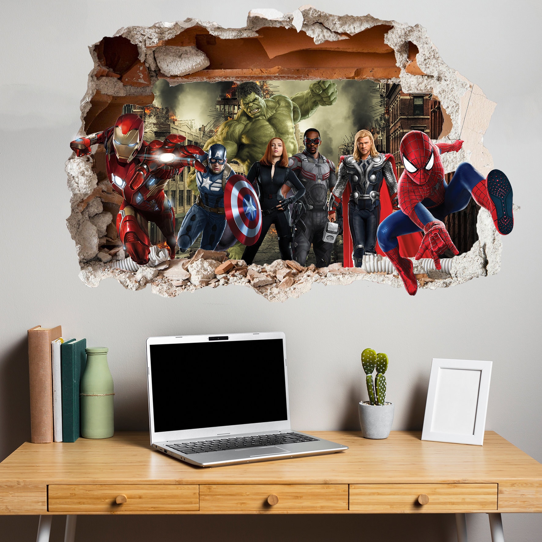 Superheroes Avengers Characters Wall Sticker Art Poster Mural - Etsy UK