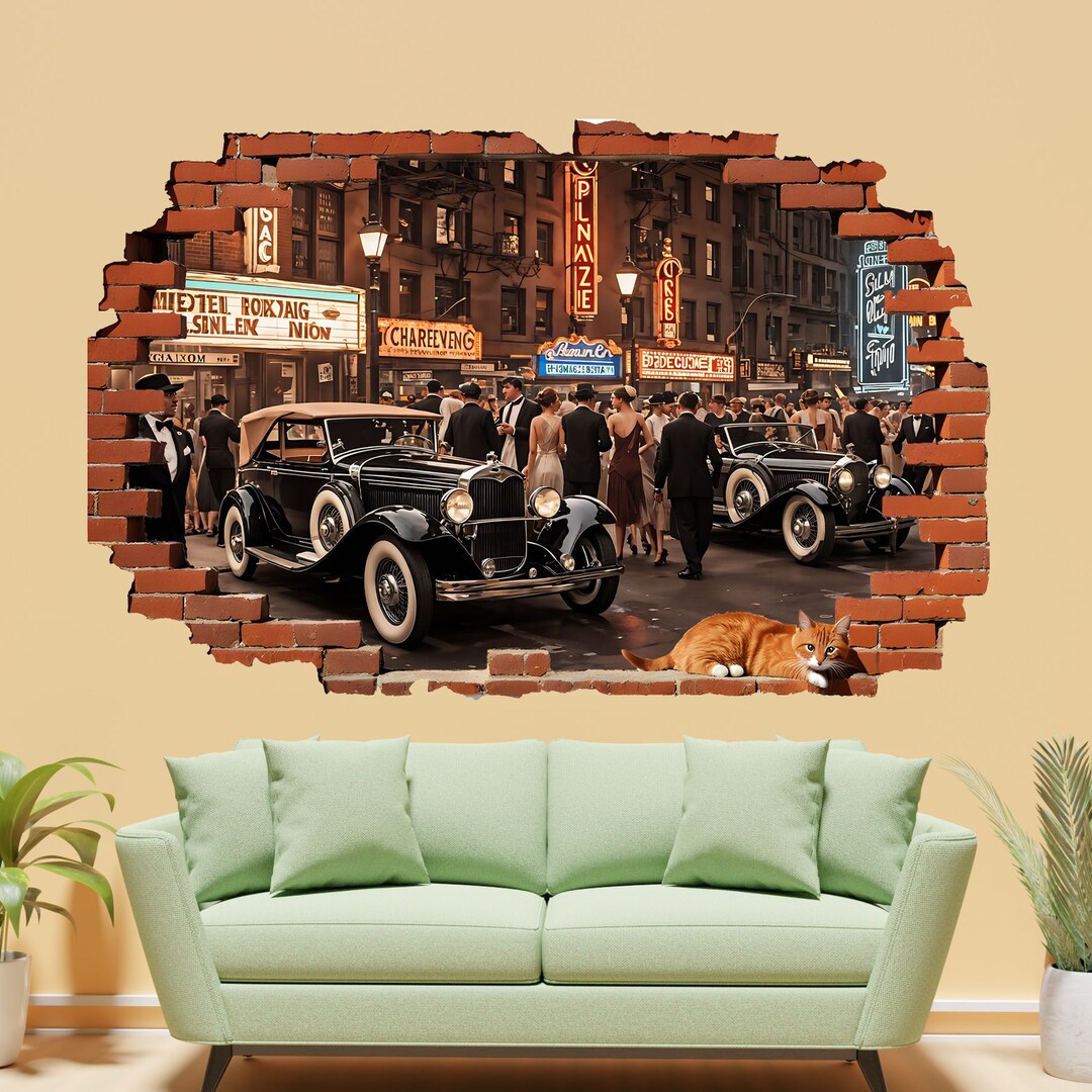 Old New York Wall Art Sticker Decal Mural Poster Office Nursery Room ...